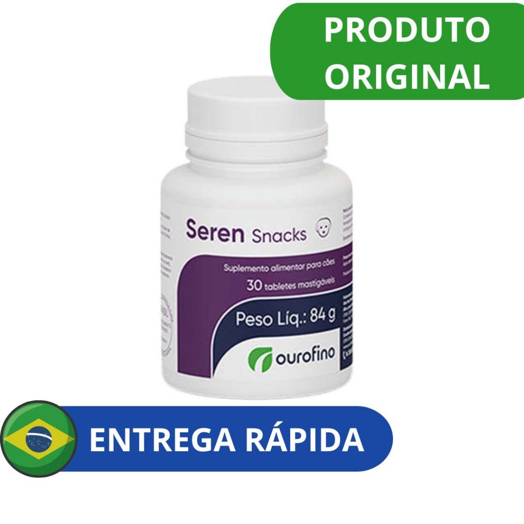 Seren Snacks Cães 30 Tabs Triptofano Magnezio - Ourofino Pet ...