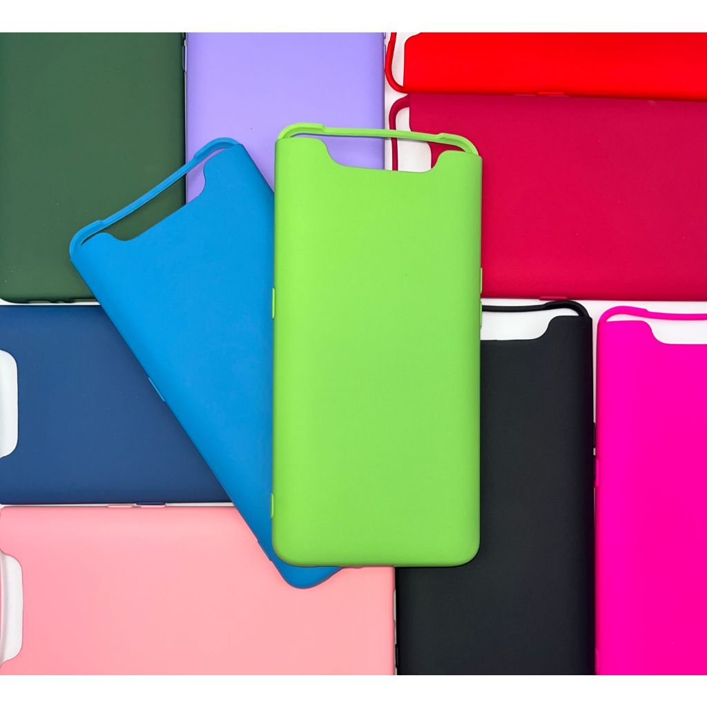 Kit Capa Capinha Samsung Galaxy A80 silicone com proteção de câmera ...