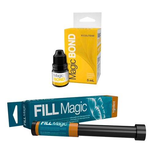 Resina Fill Magic Esmalte + Adesivo Magic Bond - Escolha Cor | Shopee ...