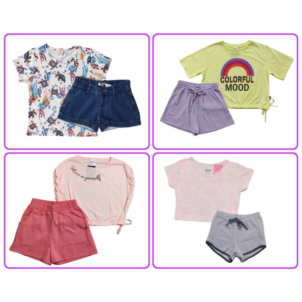 Conjunto Juvenil 12 e 14 Menina Verão Carinhoso(Malwee)Soletex/Benetex ...