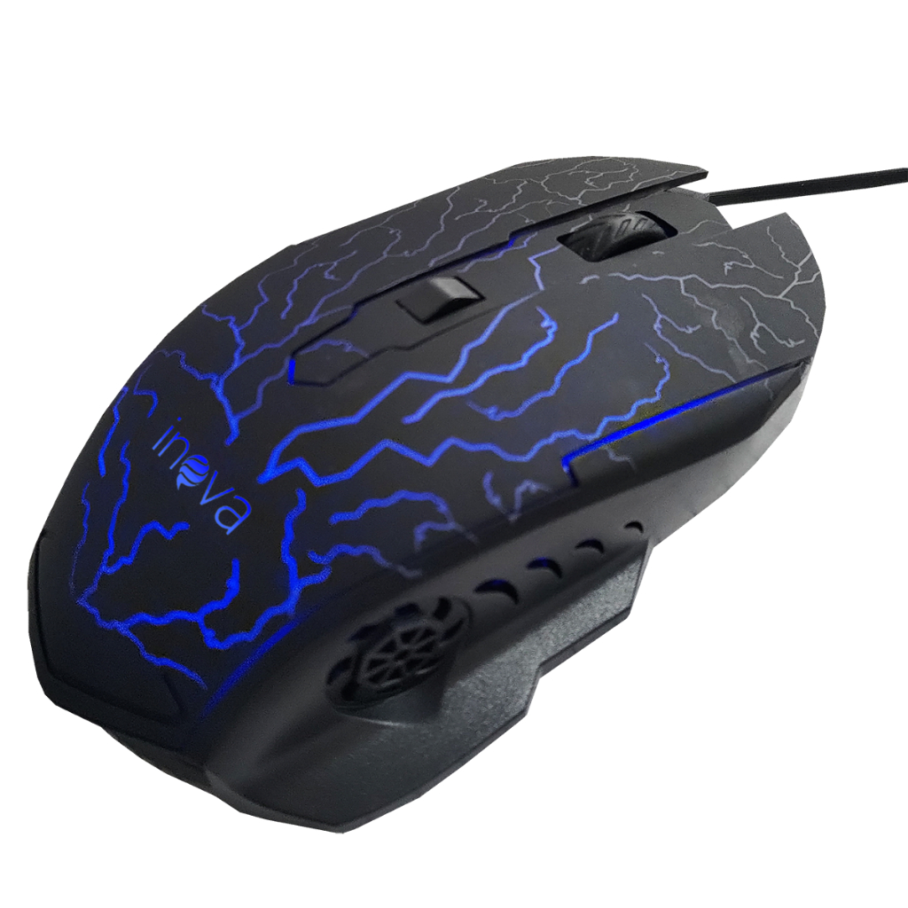 Mouse Gamer 6 Botões 2400DPI LED Com Fio para Jogos Original Inova | Shopee Brasil
