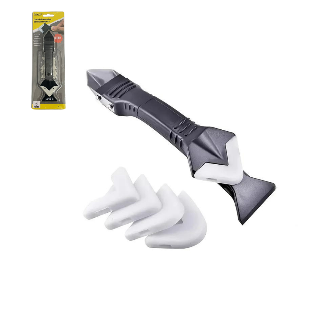 Kit 10 Espátula Rejunte Removedor De Silicone Raspador Com 5 Rarios ...