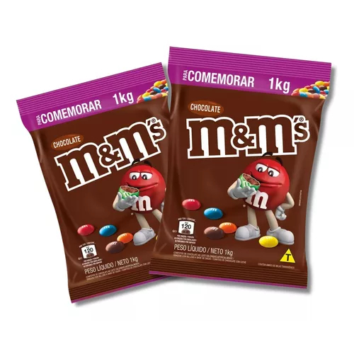 Chocolate M&Ms tradicional 2 KGs Promoção MeM Chocolate ao leite ...