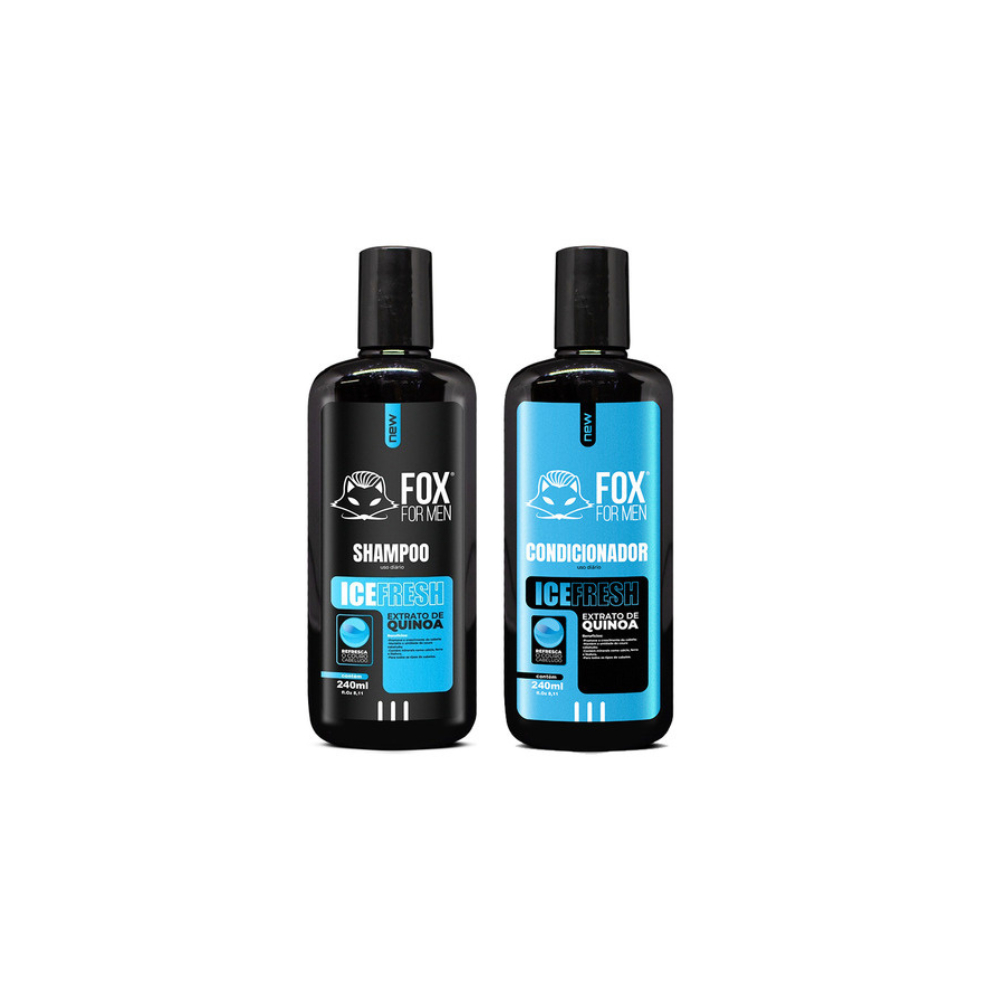 KIT SHAMPOO E CONDIONADOR 240ML FOX FOR MEN | Shopee Brasil
