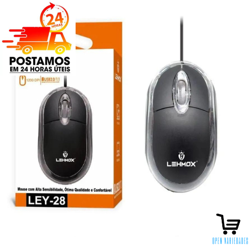 Mouse Office Trabalho Básico Escritório com Cabo Preto Barato USB para ...