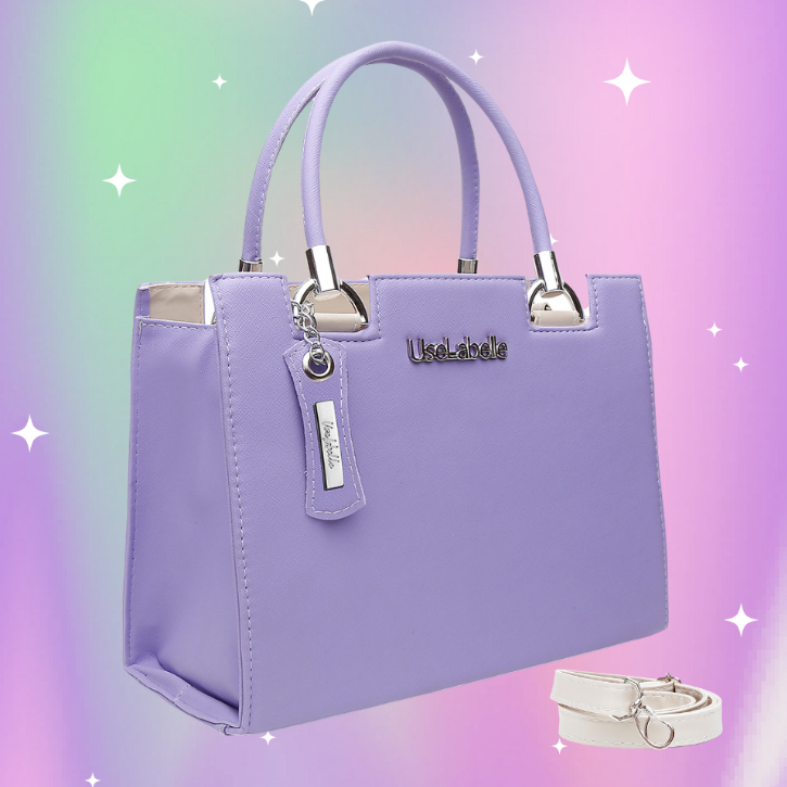 Bolsa Lilas Feminina Lançamento Última Tendência Verão Chique + Alça ...