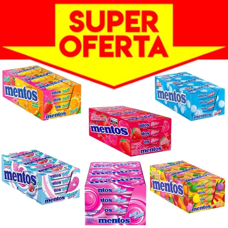 MENTOS SLIM BOX DISPLAY COM 12 UNIDADES DE 24,1g | Shopee Brasil