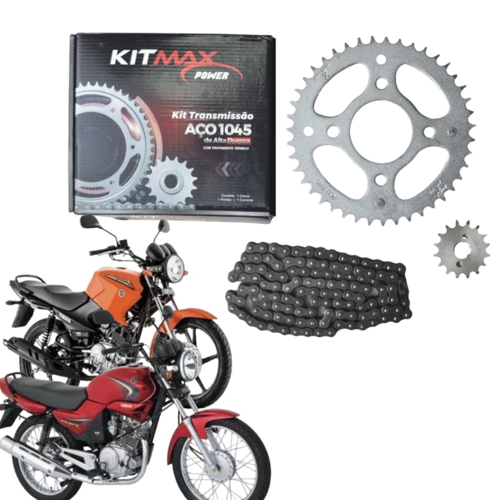 kit transmissão Relação MAX/MXX YBR Factor 150/Fazer 150 - Aço 1045 ...