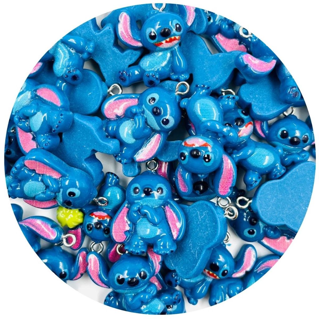 Pingente Lilo Stitch Infantil Personagem Disney 23x30mm 10pçs 26g ...