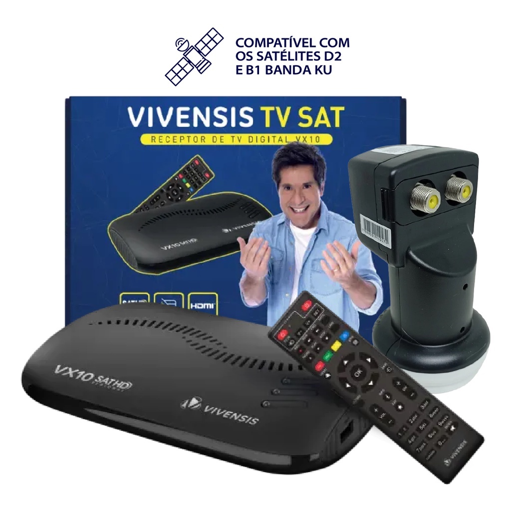 Receptor Vivensis Vx10 Sat HD Digital Regional Rca Hdmi | Shopee Brasil