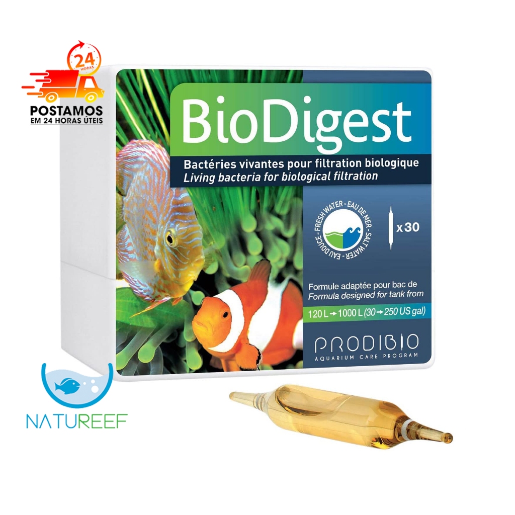 Prodibio Biodigest acelerador biológico para aquários (1 ampola) | Shopee Brasil