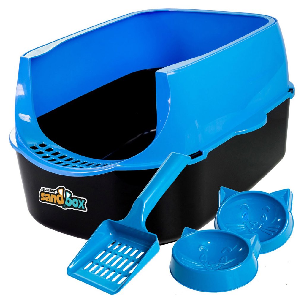 Kit Sanitário Para Gatos Sandbox Furba Jel Plastic Caixa De Areia ...