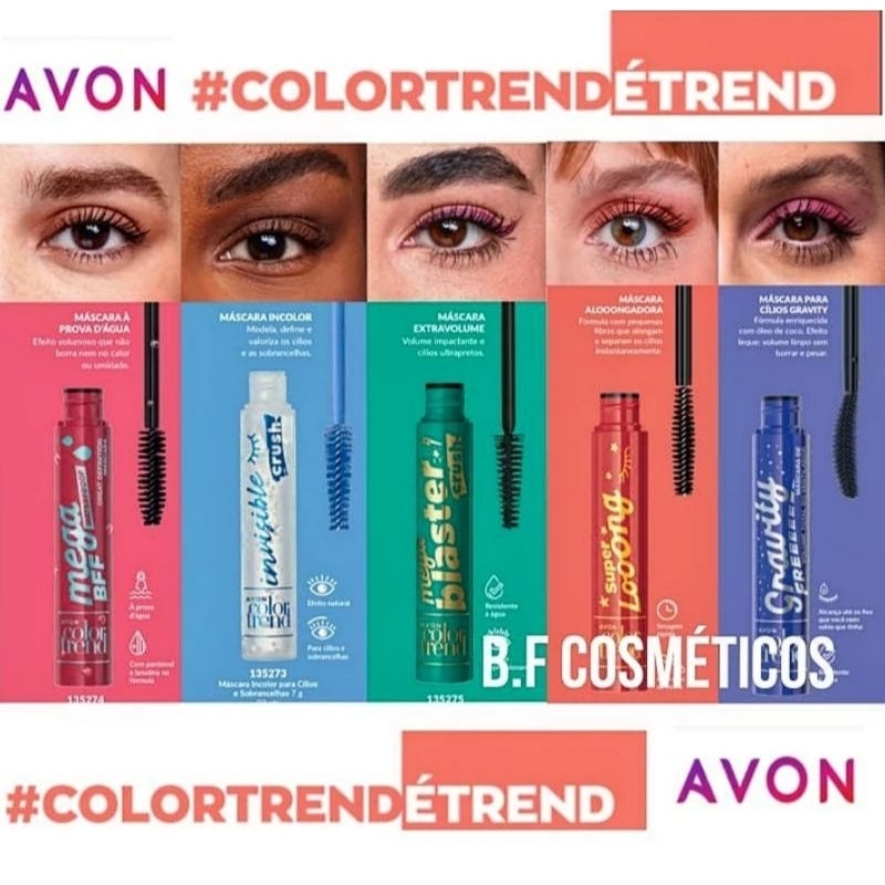 Máscara de Cílios Color Trend Avon - Rímel ( Incolor, Alongadora, a ...
