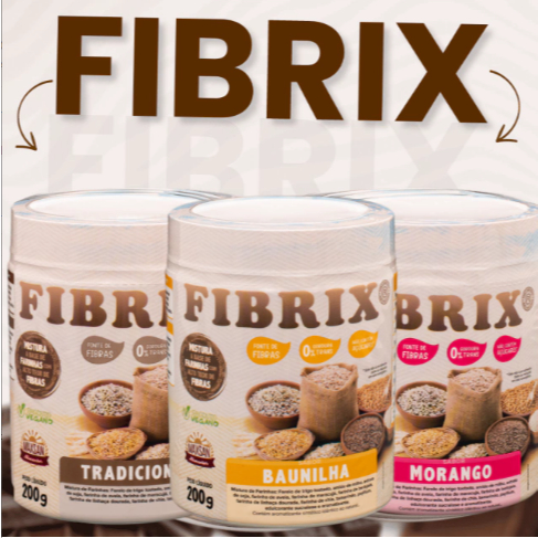 Kit 3x Fibrix Regulador Intestinal com sabor 1 Baunilha, 1 Morango e 1 ...