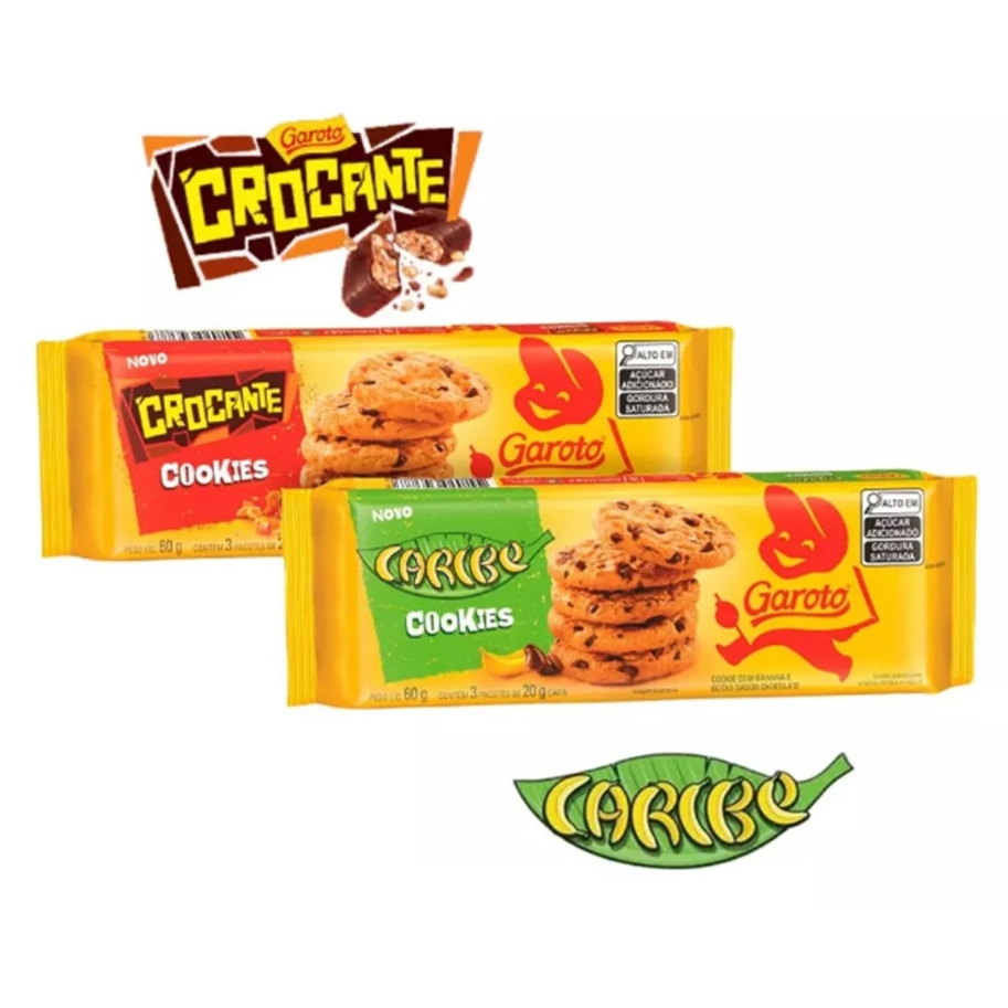 Cookies Caribe / Crocante - Garoto - Kit Com 6 Pacotes 60g | Shopee Brasil