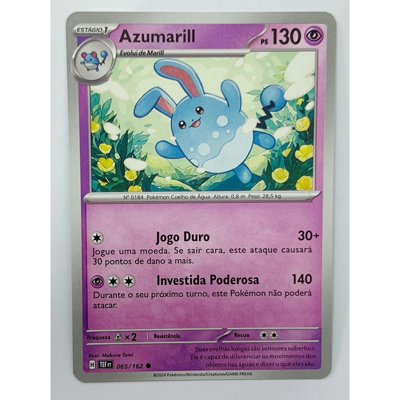 Carta 065/162 Pokémon TCG Original Copag Card Azumarill | Shopee Brasil