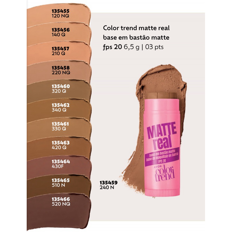 Base Bastão Avon ColorTrend Fps20 Maquiagem 6,5g | Shopee Brasil