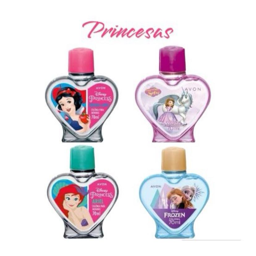 Colônia Infantil Disney e Princess 70 ml Princesas Avon | Shopee Brasil