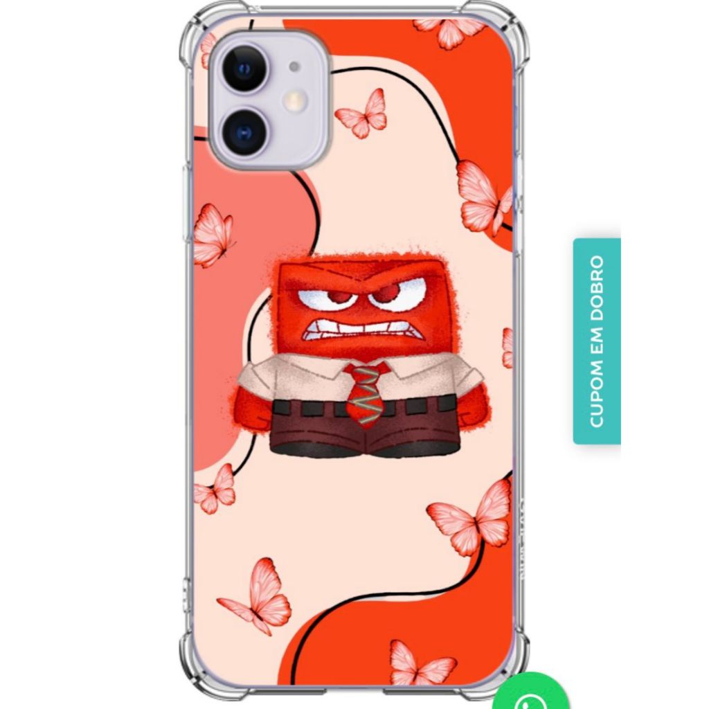 Capa de celular personalizada capinha raiva divertidamente emoçoes ...