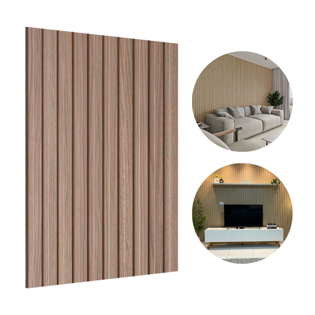5 - Painel Mdf Modelo Duplo Ripado Premium 90cm x 11cm | Shopee Brasil