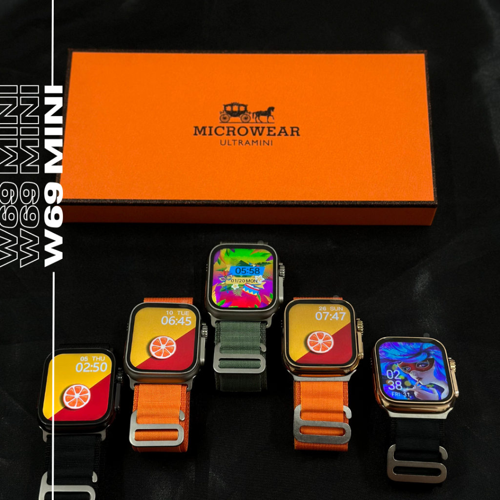 Relógio Inteligente Smartwatch MicroWear W69 Ultra 9 Mini Bússola Gps 45mm | Shopee Brasil