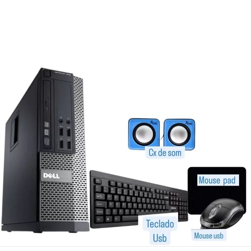 cpu pc Dell core i5 wifi 16gb ssd240 com kit teclado mouse cabo cx de ...