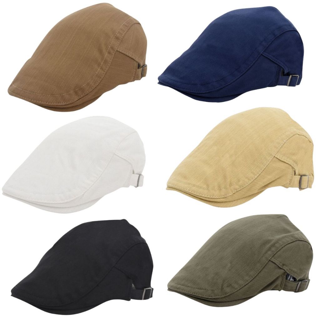 Boina Italiana Masculina Gorro Boné Chapéu Sarja Gatsby Ajustável Leve ...