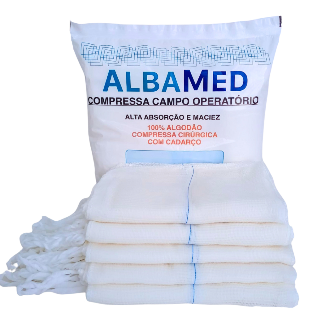 Compressa Cirúrgica Campo Operatório Não Estéril Com Fio Radiopaco 50 ...