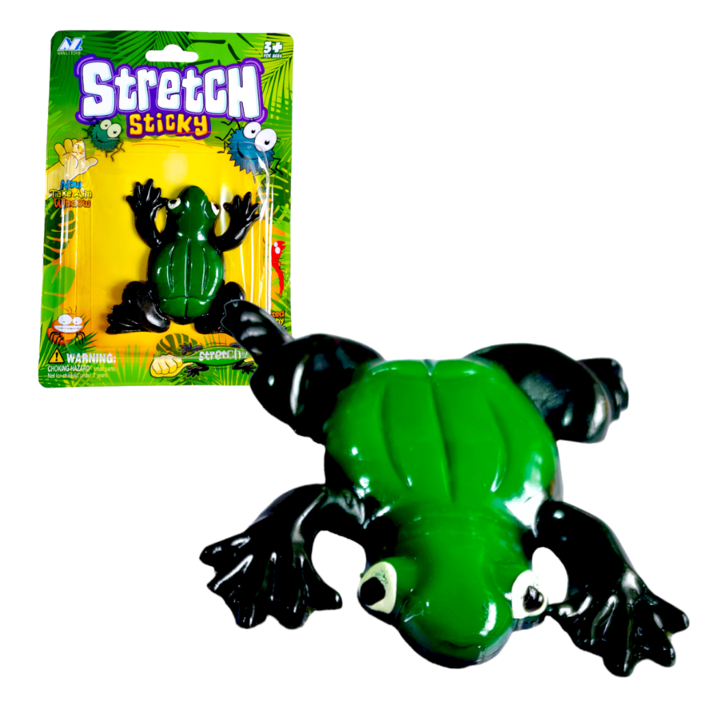 Brinquedo Animal Sapo Pegajoso de Esticar Gruda na Parede Brincadeira ...