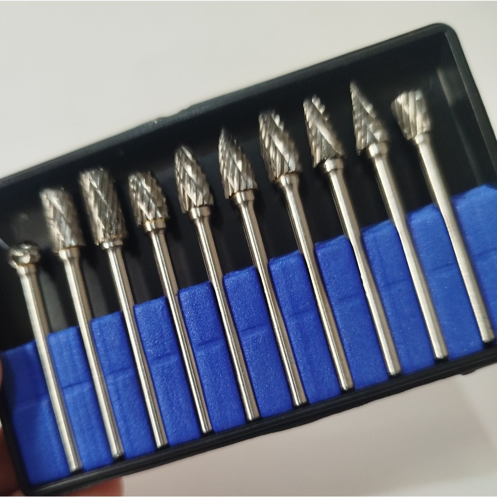 Kit 10 fresas Lima Rotativa Tungstênio retifica | Shopee Brasil