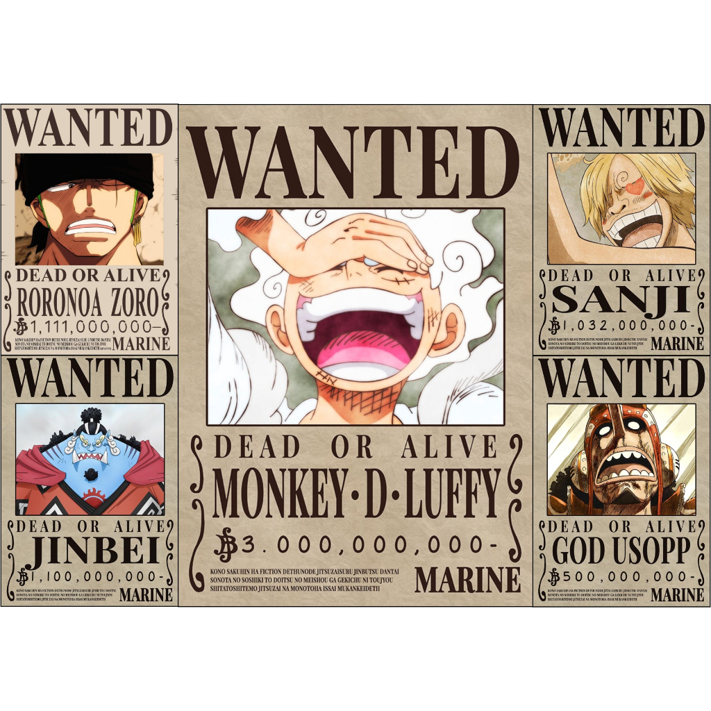 Kit Cartaz de Procurado One Piece 10cmx15cm Akuma No Mi Action Figure ...