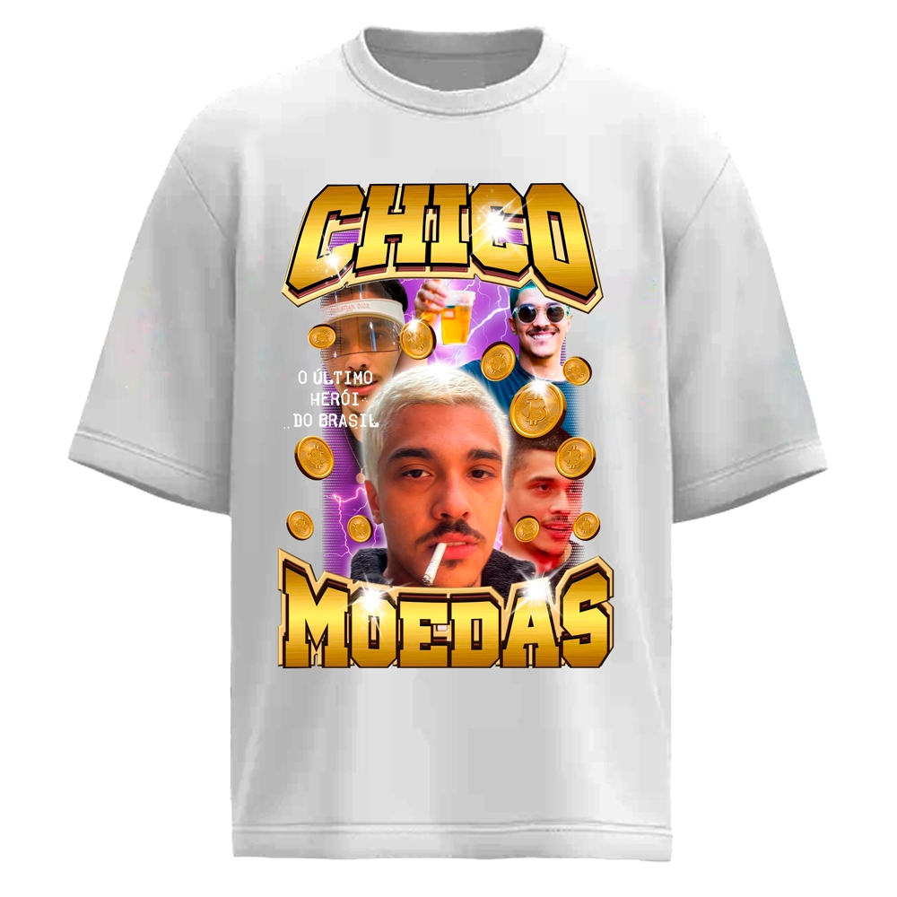 Camiseta Chico Moedas Oversized Premium Lançamento | Shopee Brasil
