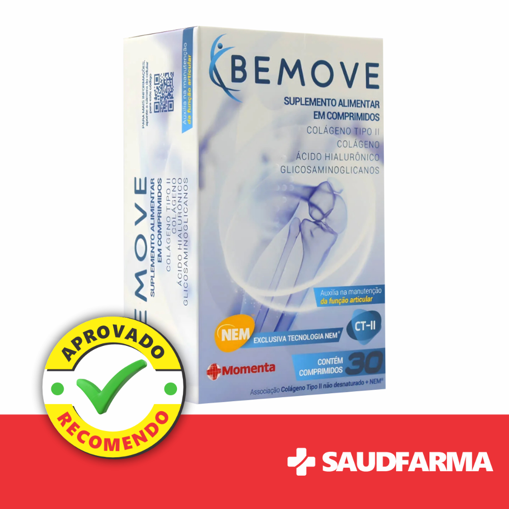 Bemove Colágeno Tipo II Suplemento Alimentar com 30 comprimidos ...