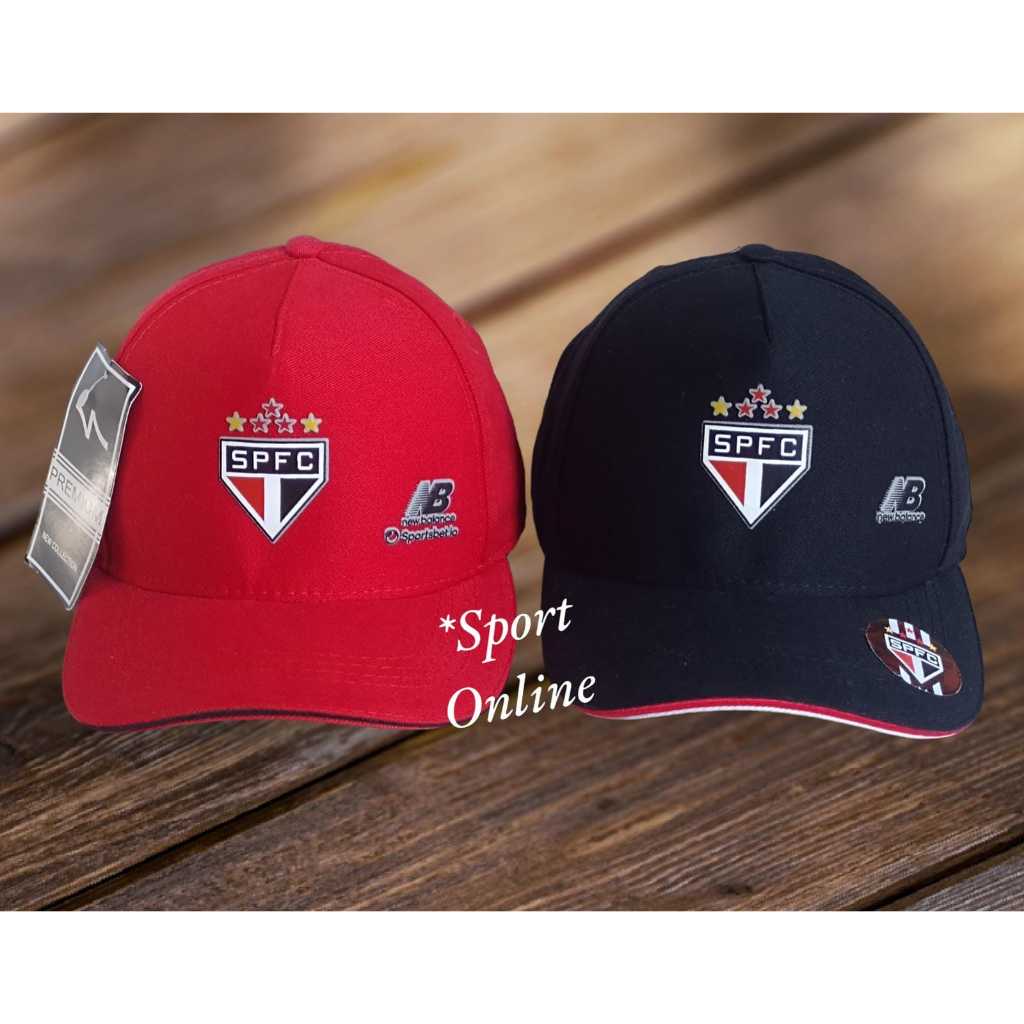 Boné do São Paulo 1° Linha Símbolo Emborrachado Aba Curva | Shopee Brasil