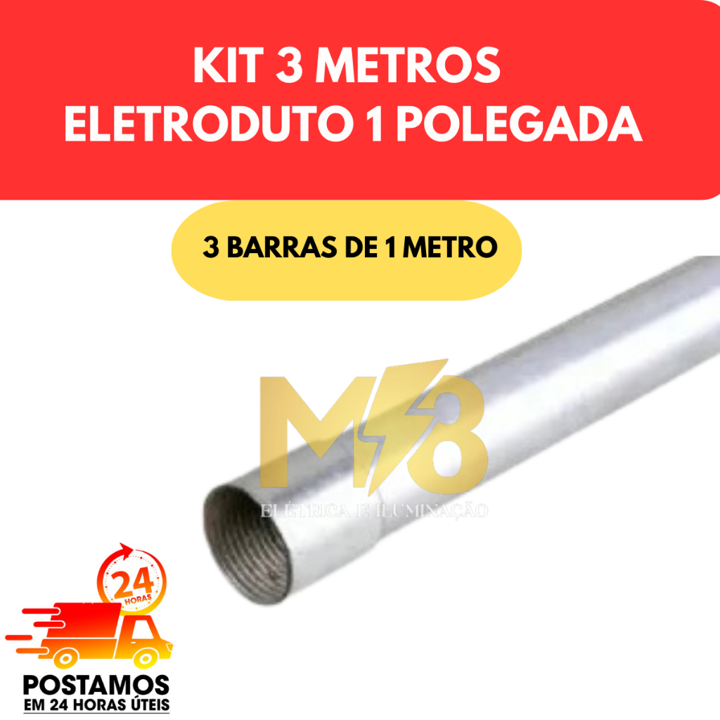 BARRA ELETRODUTO GALVANIZADO 1 POLEGADA ELETRODUTO ZINCADO 32MM ...