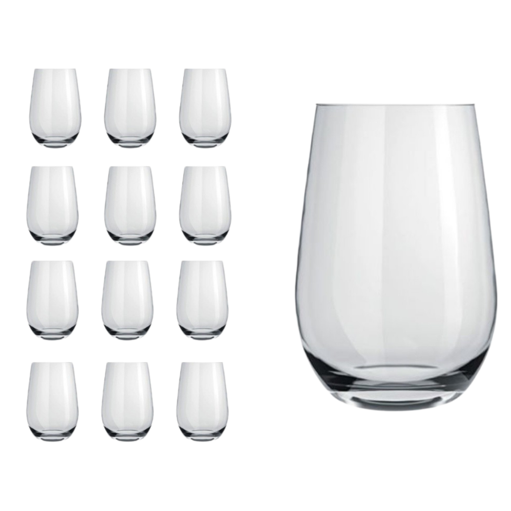 Kit 12 Copos de Vidro 480ml Dubai Redondo Transparente | Shopee Brasil