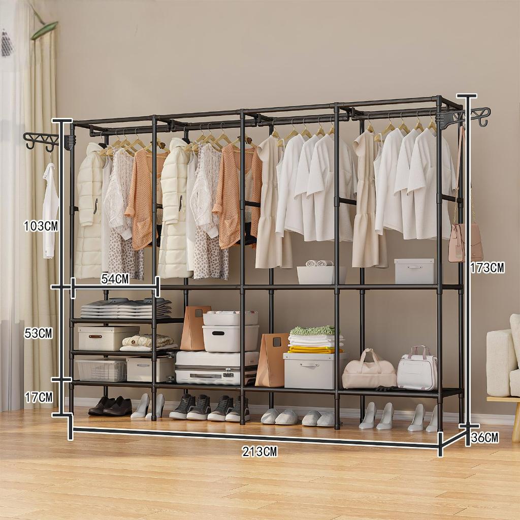 Guarda Roupa Cabide Organizador Sapateira Chão Multiuso Cabideiro ...