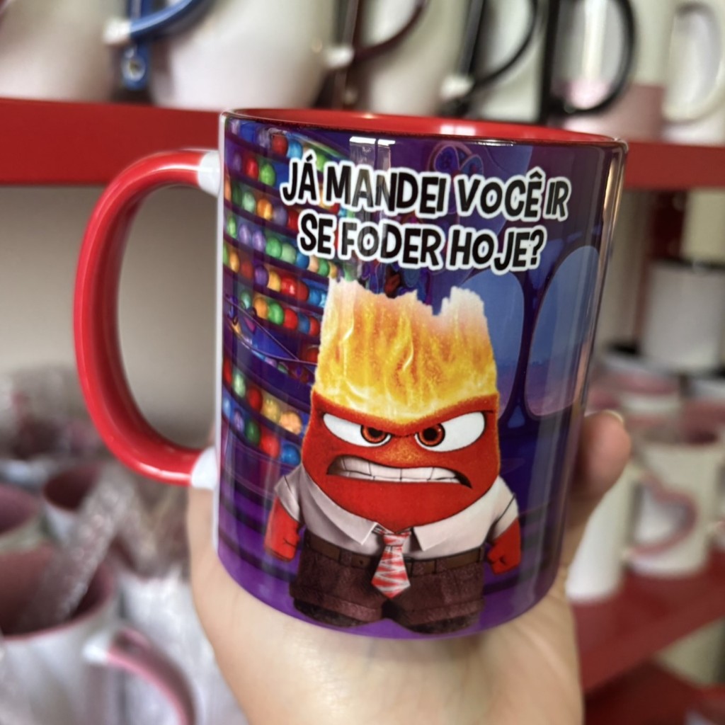 Caneca Xícara Personalizada Divertida mente Divertidamente Inside Out ...