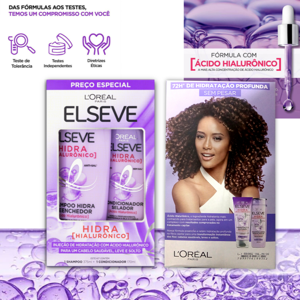 Kit Elseve Shampoo 375mL + Condicionador 170mL | Shopee Brasil