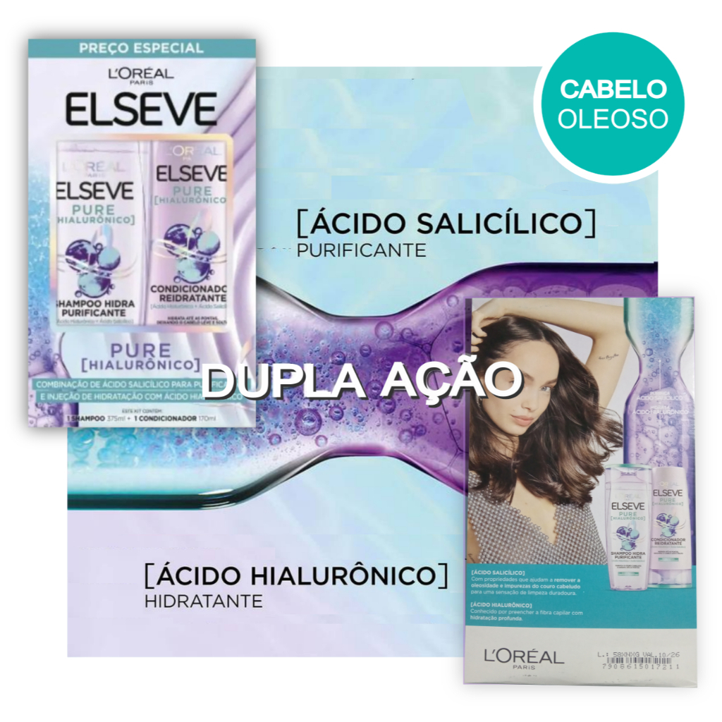 Kit Elseve Shampoo 375mL + Condicionador 170mL | Shopee Brasil