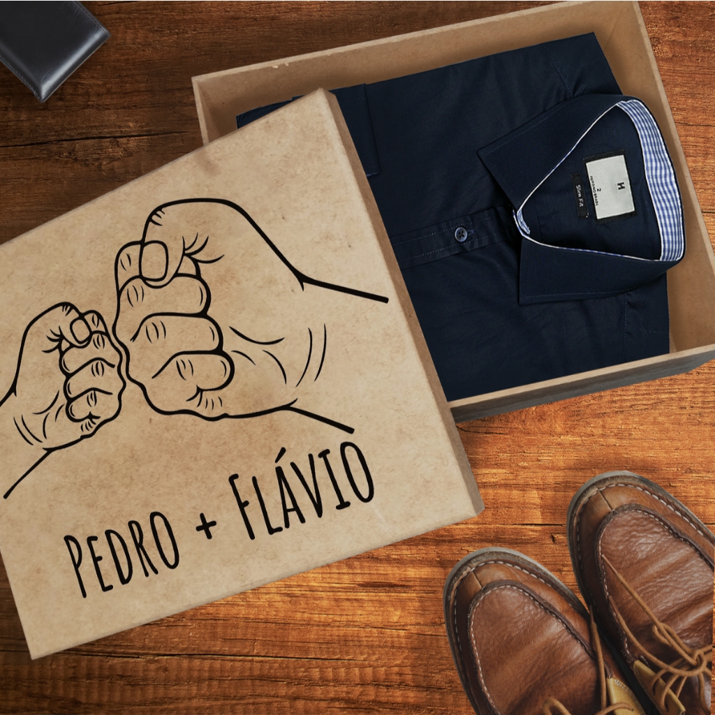 Caixa Personalizada Presente Para o Papai Nome Pai Filha Filho em MDF ...
