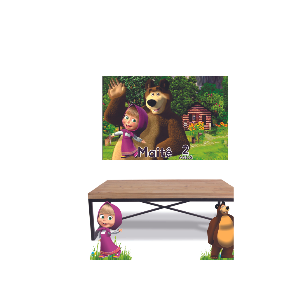 Kit Display Masha E O Urso 2 De Chão+ Painel 1,00x0,70 Para festa | Shopee Brasil