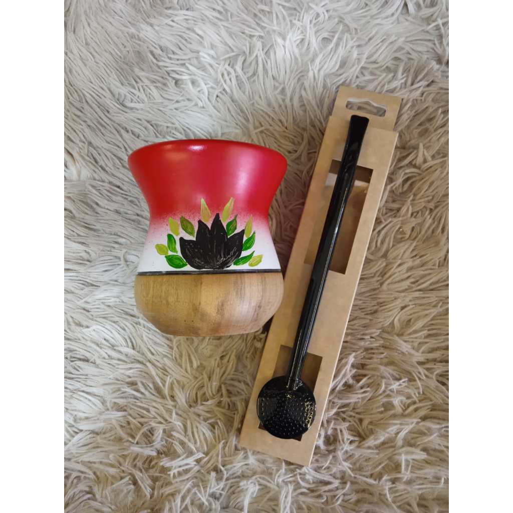 Cuia Madeira Imbuia para Chimarrão com leves ondulações ou mínima ...