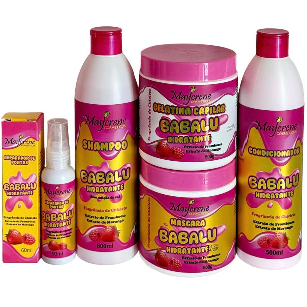 Maycrene Kit Capilar Babalu Hidratante - Extrato de Framboesa e Morango ...