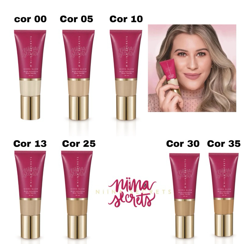 Base Líquida Niina Secrets Hidra Glow 30 ml | Shopee Brasil