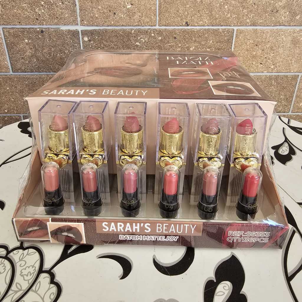 BOX BATONS SARAH'S BEAUTY MATTE JOY | Shopee Brasil