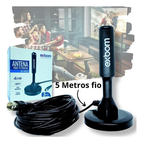 Antena Digital Hd Para Tv Samsung LG Smart Led Lcd 4k 3d Interna ...