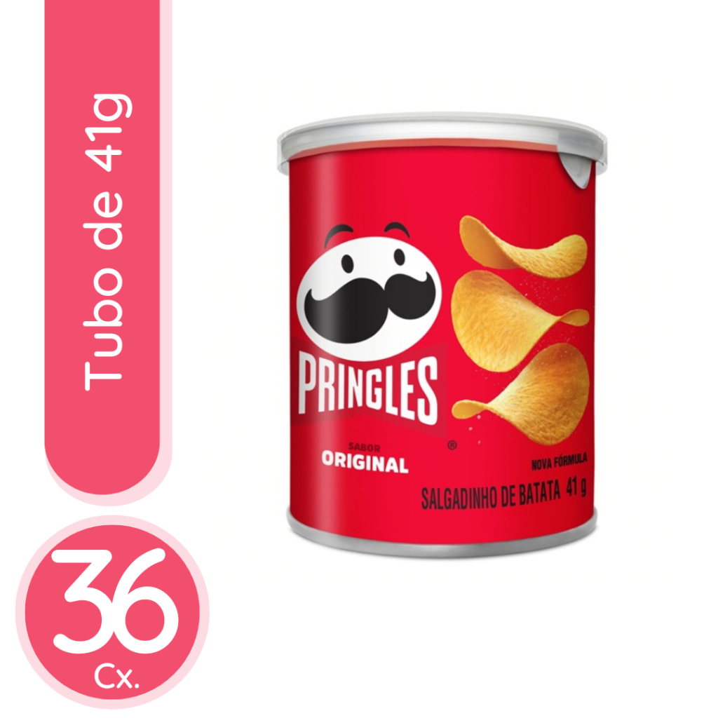 Batata Chips Pringles Original Pequena 41 g - 36 Unidades | Shopee Brasil