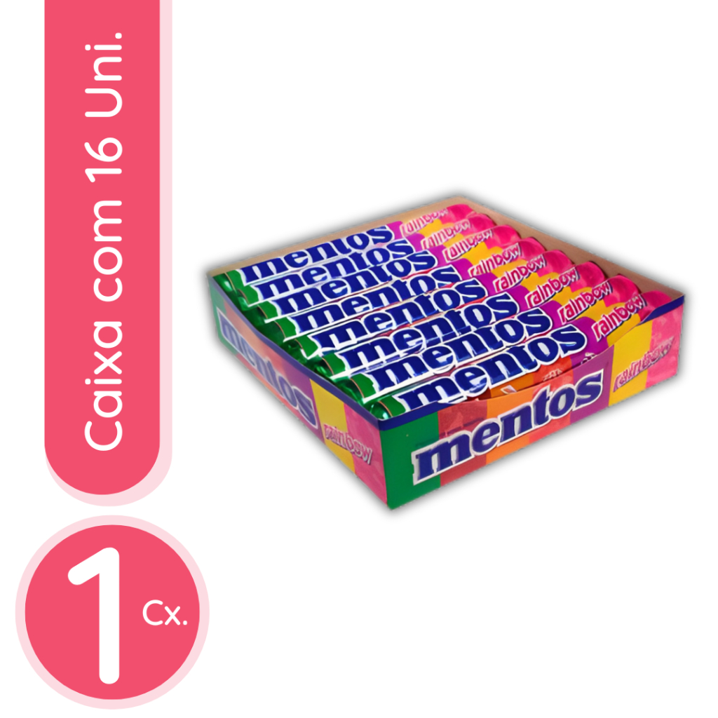 Bala Drops Mentos raibow - 1 Caixa com 16 Unidades | Shopee Brasil