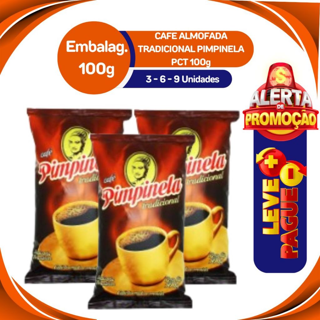 Café Almofada Tradicional Pimpinela 100g | 3 - 6 e 9 unidades | Shopee ...